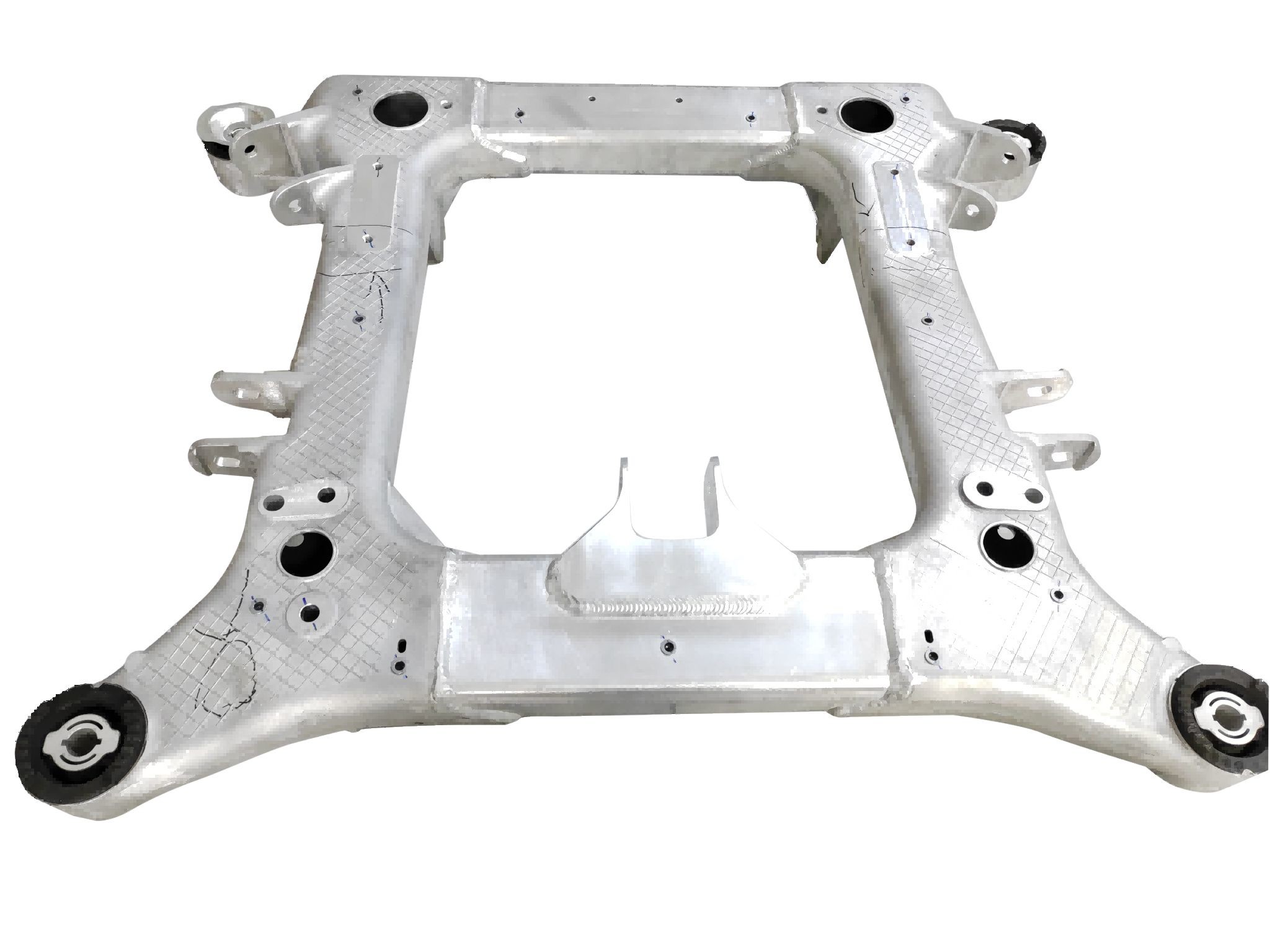 Aluminum Alloy Low Pressure Casting Parts Welded and Assembled Subframe ...
